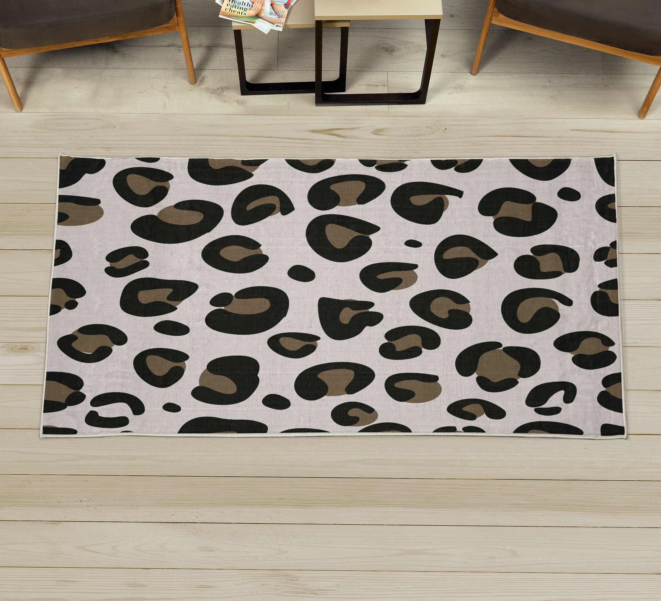 Animal Decorative Rug, Leopard Animal Skin Pattern in Abstract Style ...