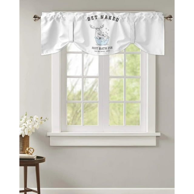 Animal Deer Cartoon Bathtub Bubble Bath Window Valance Curtain Kitchen ...