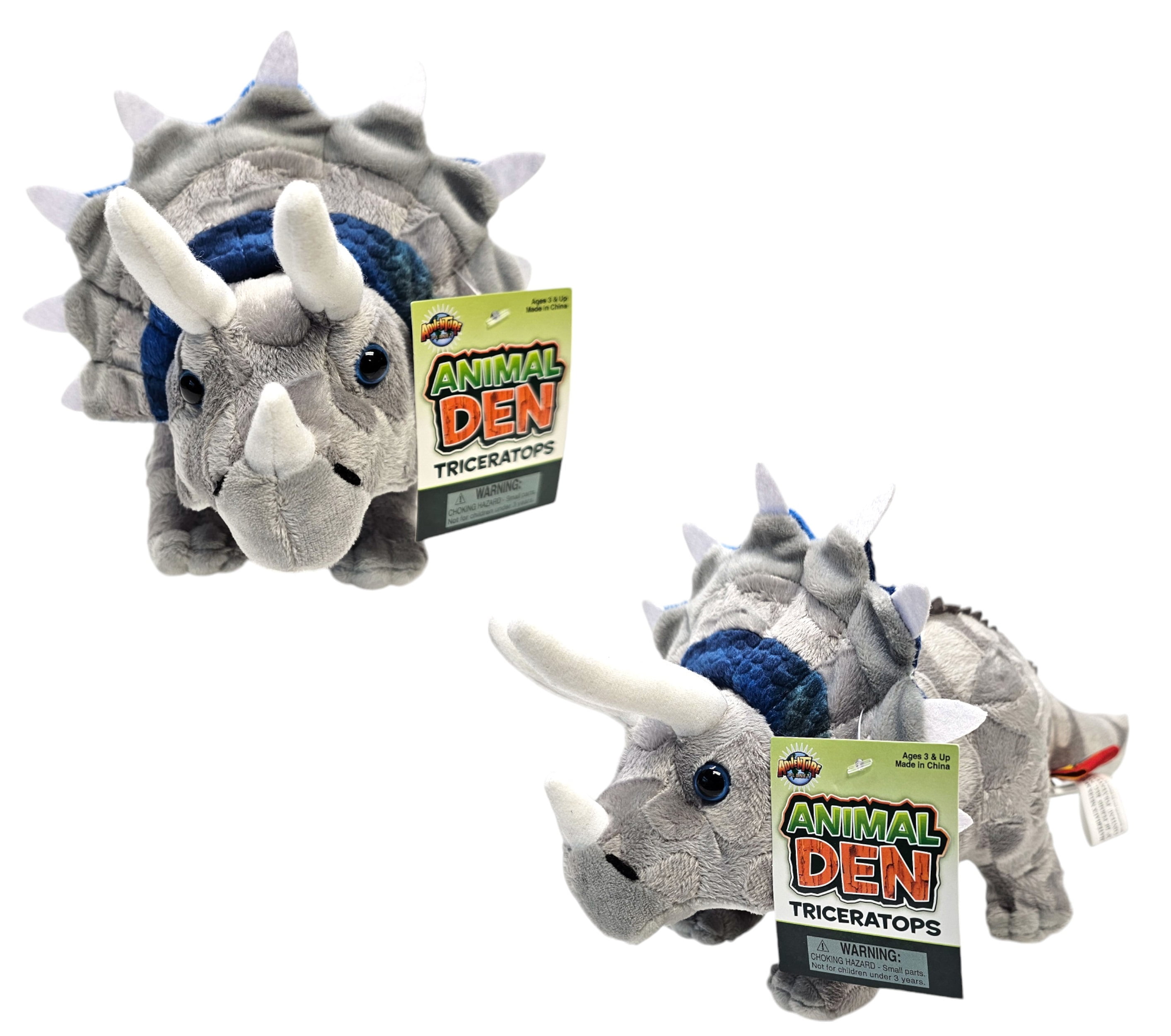 Animal Den Triceratops Plush (13 Inch) Plush Dinosaur Stuffed Toy with ...