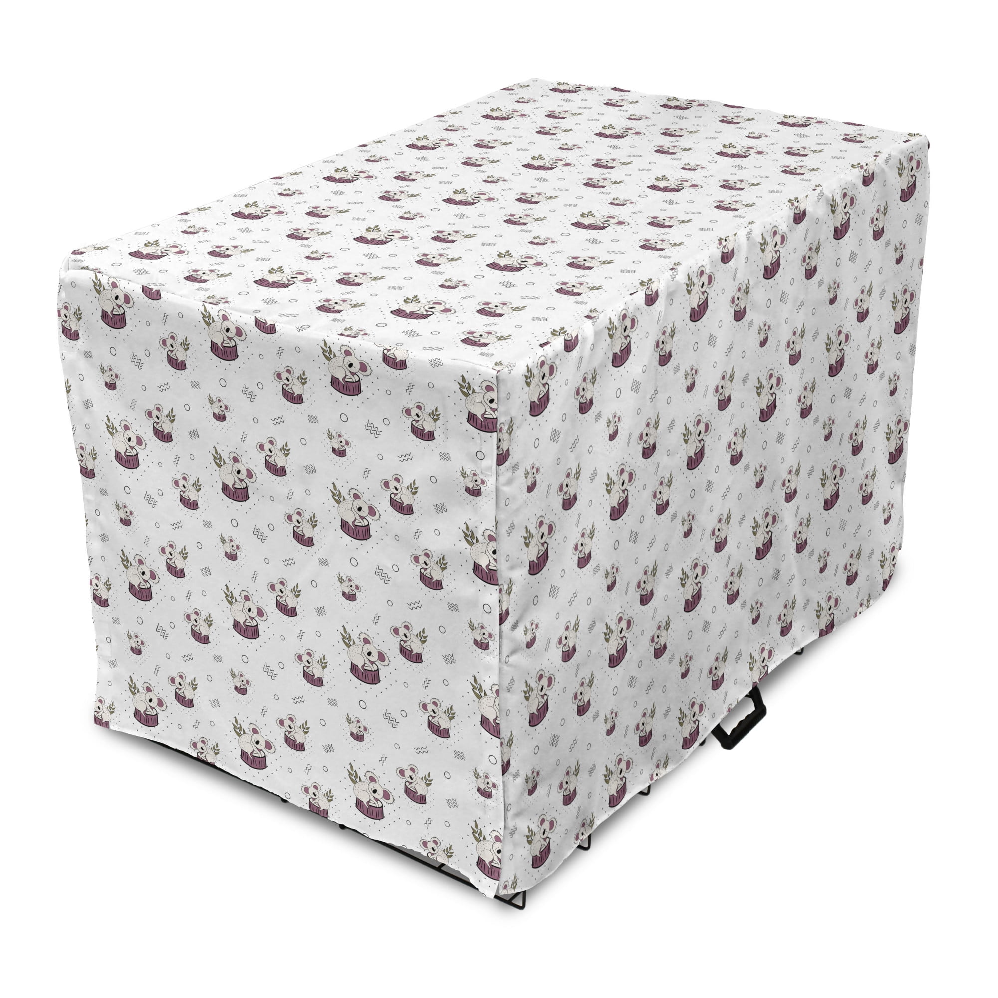 Animal Dog Crate Cover, Bear Koalas Pattern on a Plain Background, Easy ...