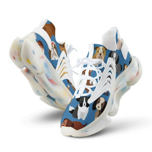 Animal Dog Cute Paw Print Walking Shoes for Men Woman Lightweight ...