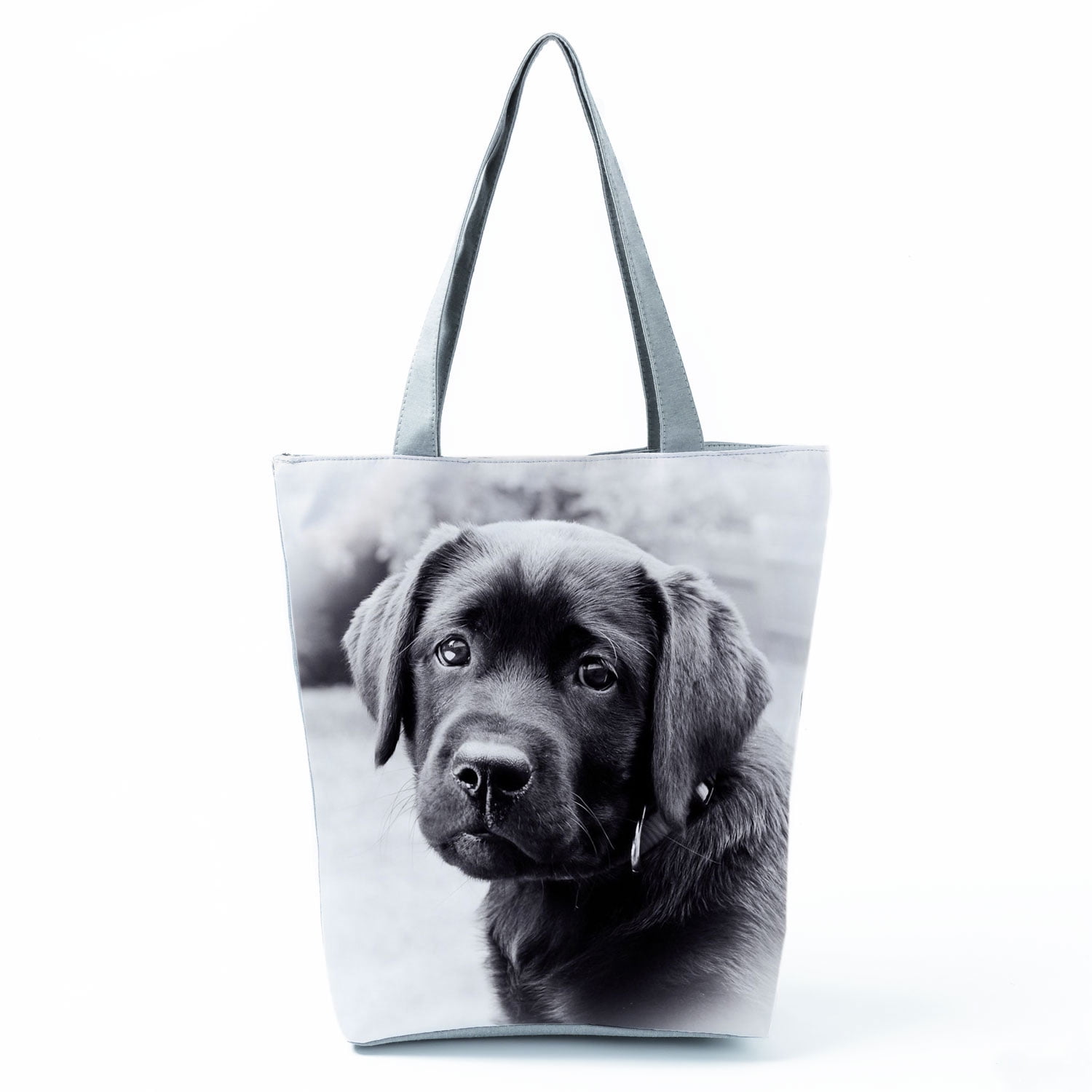 Animal Dog Graphic Foldable Totes Black Labrador Shopping Bags ...