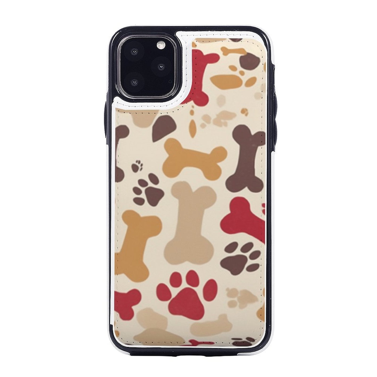 Animal Dog Paw Leather Wallet Case for iPhone 16 15 14 13 12 11 Pro Max ...