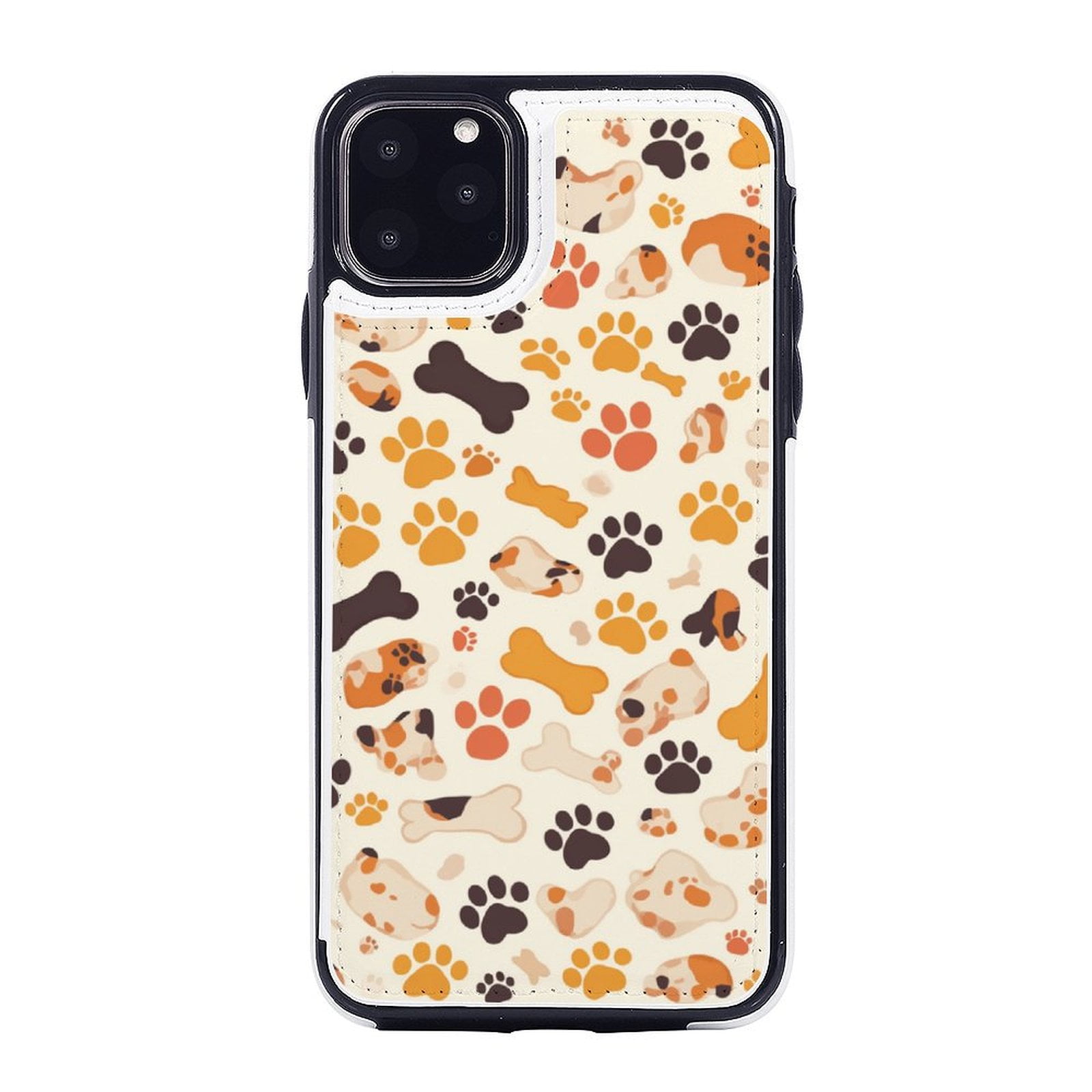 Animal Dog Paw Leather Wallet Case for iPhone 16 15 14 13 12 11 Pro Max ...