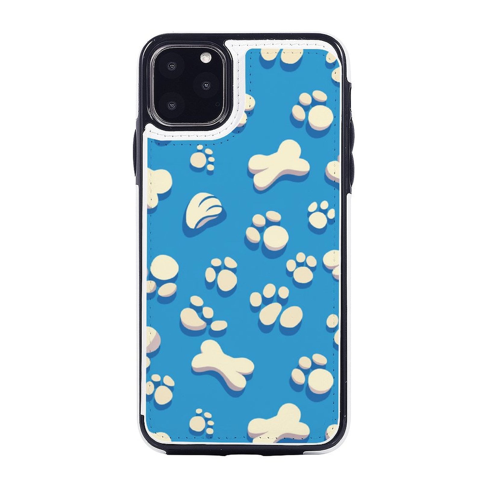 Animal Dog Paw Leather Wallet Case for iPhone 16 15 14 13 12 11 Pro Max ...