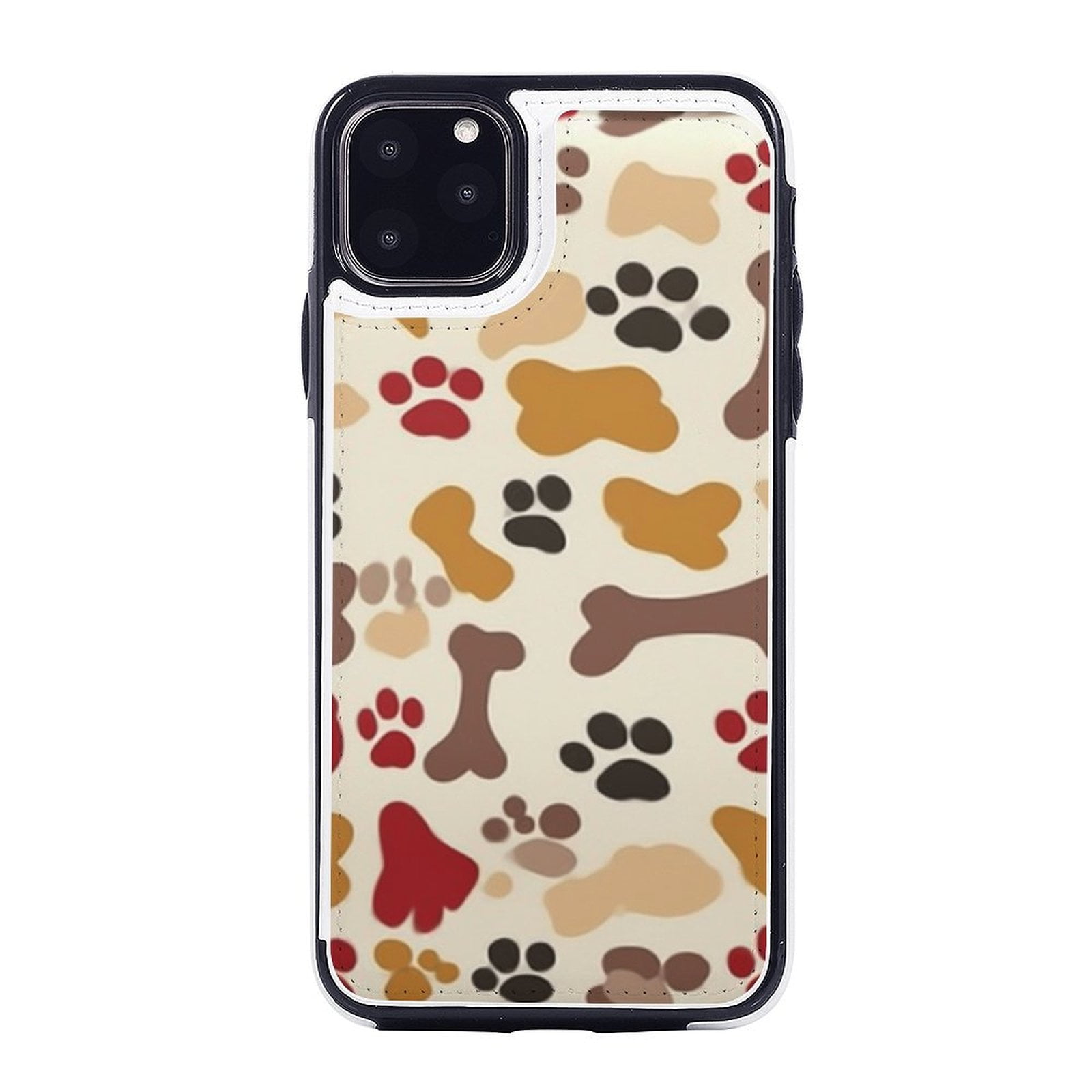 Animal Dog Paw Leather Wallet Case for iPhone 16 15 14 13 12 11 Pro Max Wallet Case Card Holder ...