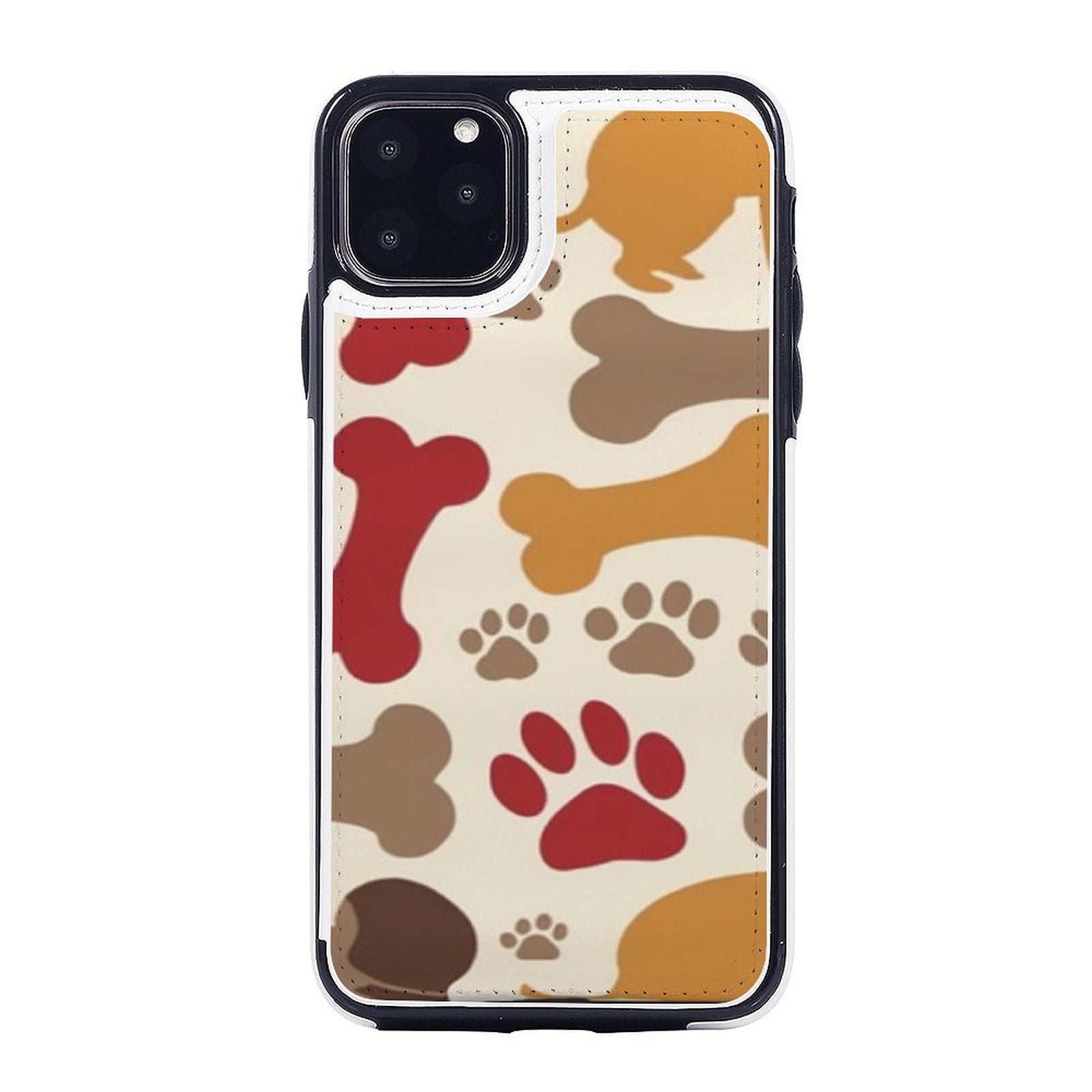 Animal Dog Paw Leather Wallet Case for iPhone 16 15 14 13 12 11 Pro Max ...