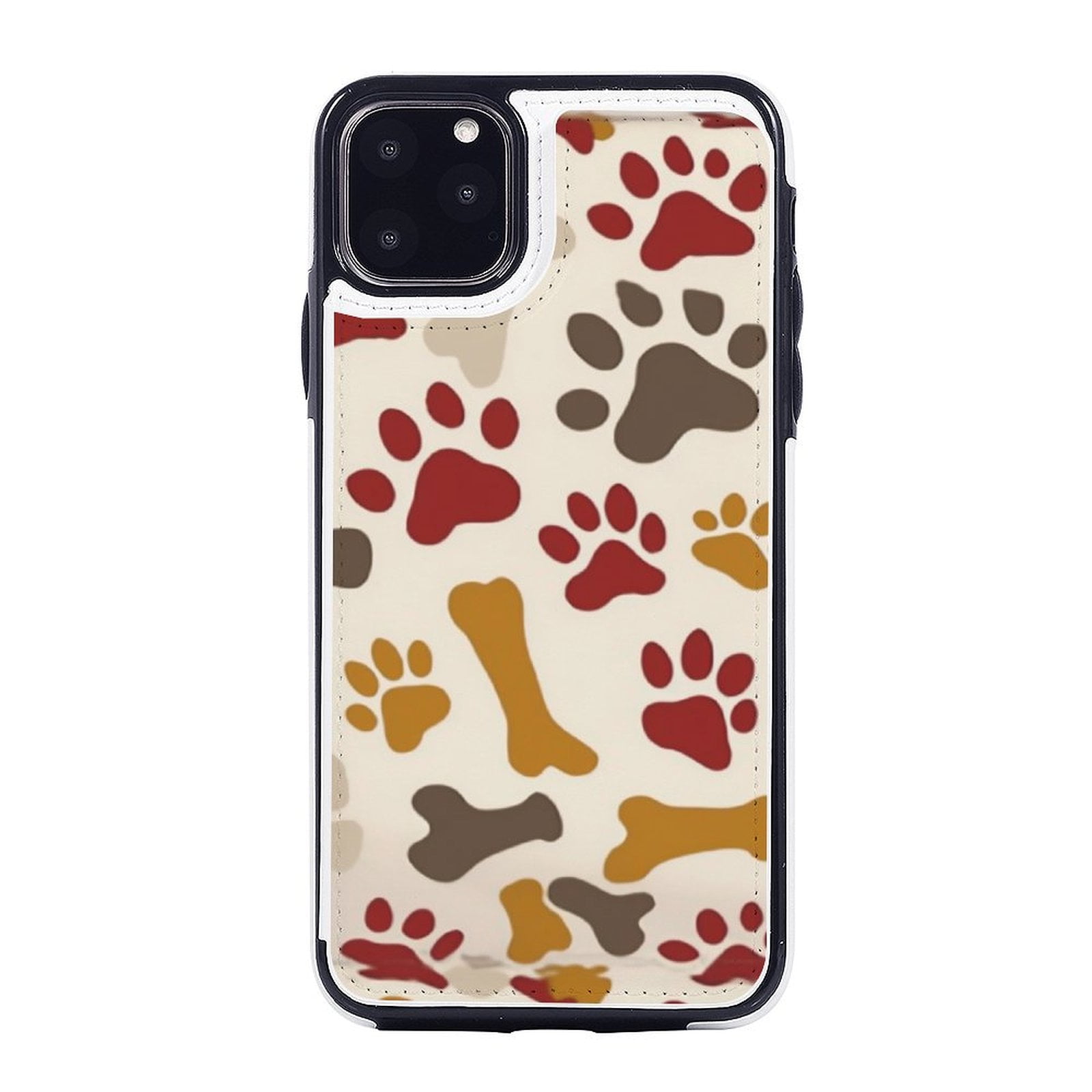 Animal Dog Paw Leather Wallet Case for iPhone 16 15 14 13 12 11 Pro Max ...