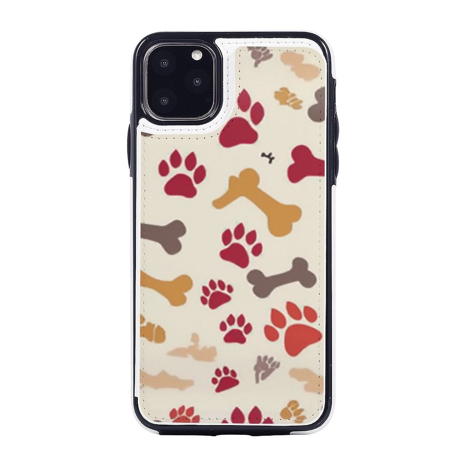 Animal Dog Paw Leather Wallet Case for iPhone 16 15 14 13 12 11 Pro Max ...