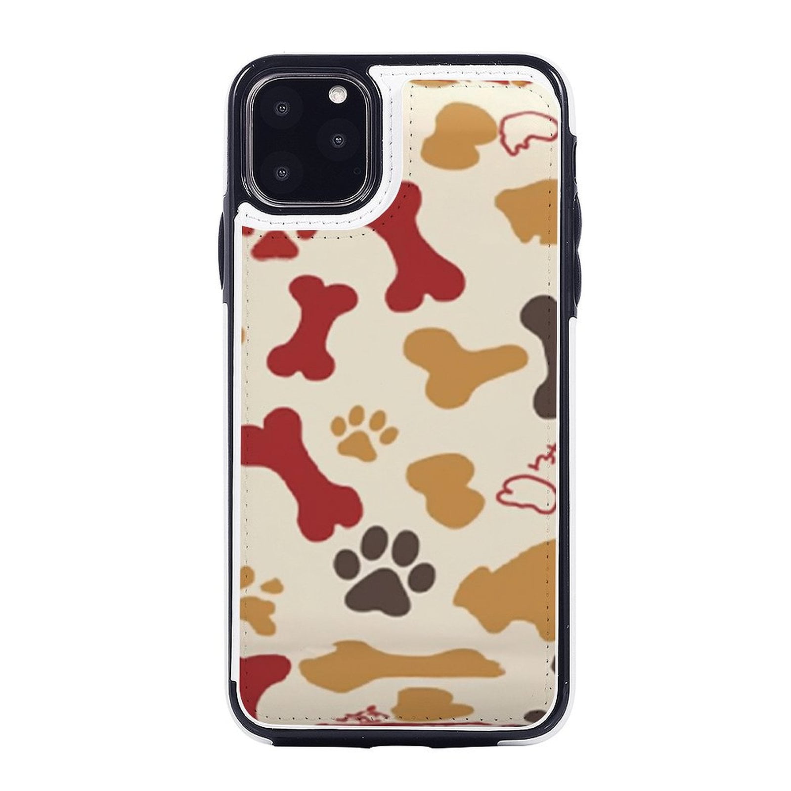 Animal Dog Paw Leather Wallet Case for iPhone 16 15 14 13 12 11 Pro Max ...