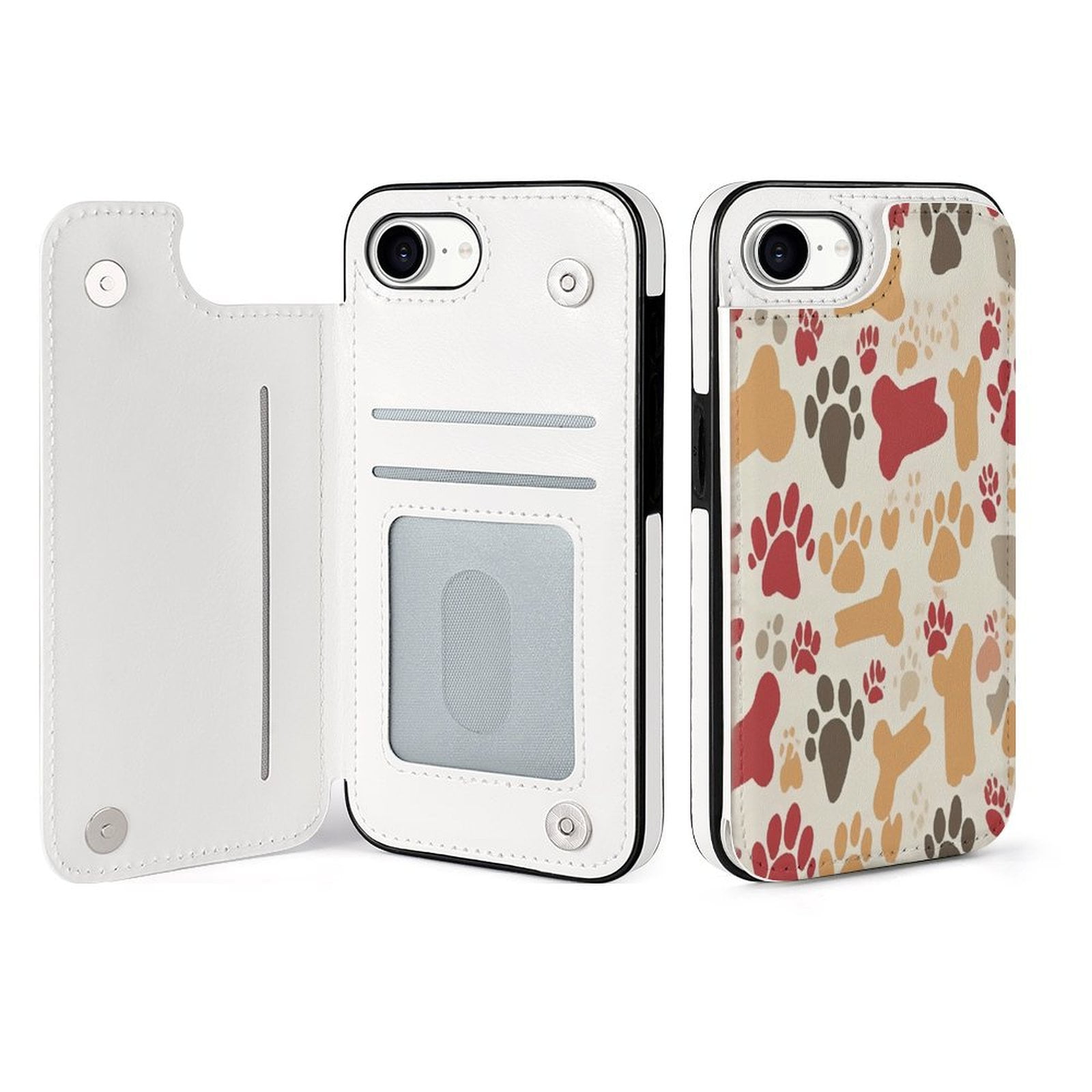 Animal Dog Paw Leather Wallet Case for iPhone 16 Pro Max 16E 16SE4 ...