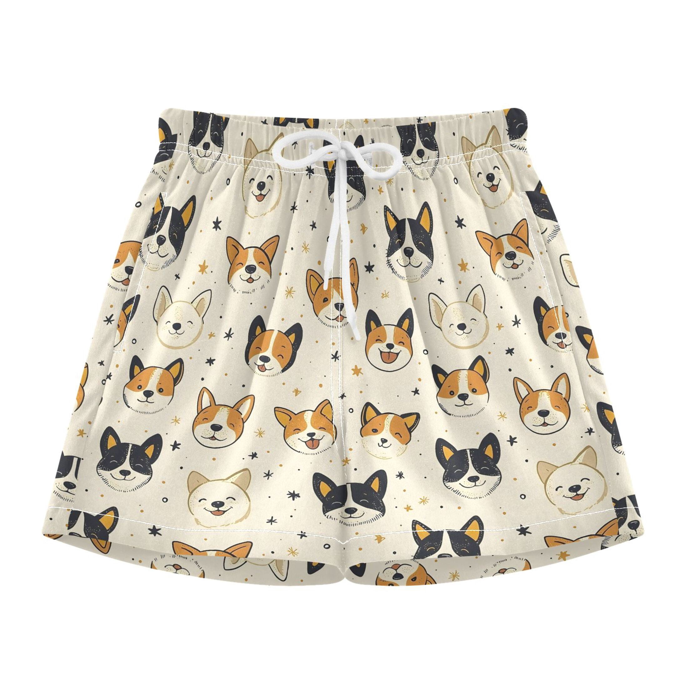 Animal Dog Yellow Tile Swim Trunks Quick Drying Bathing Suit Summer ...