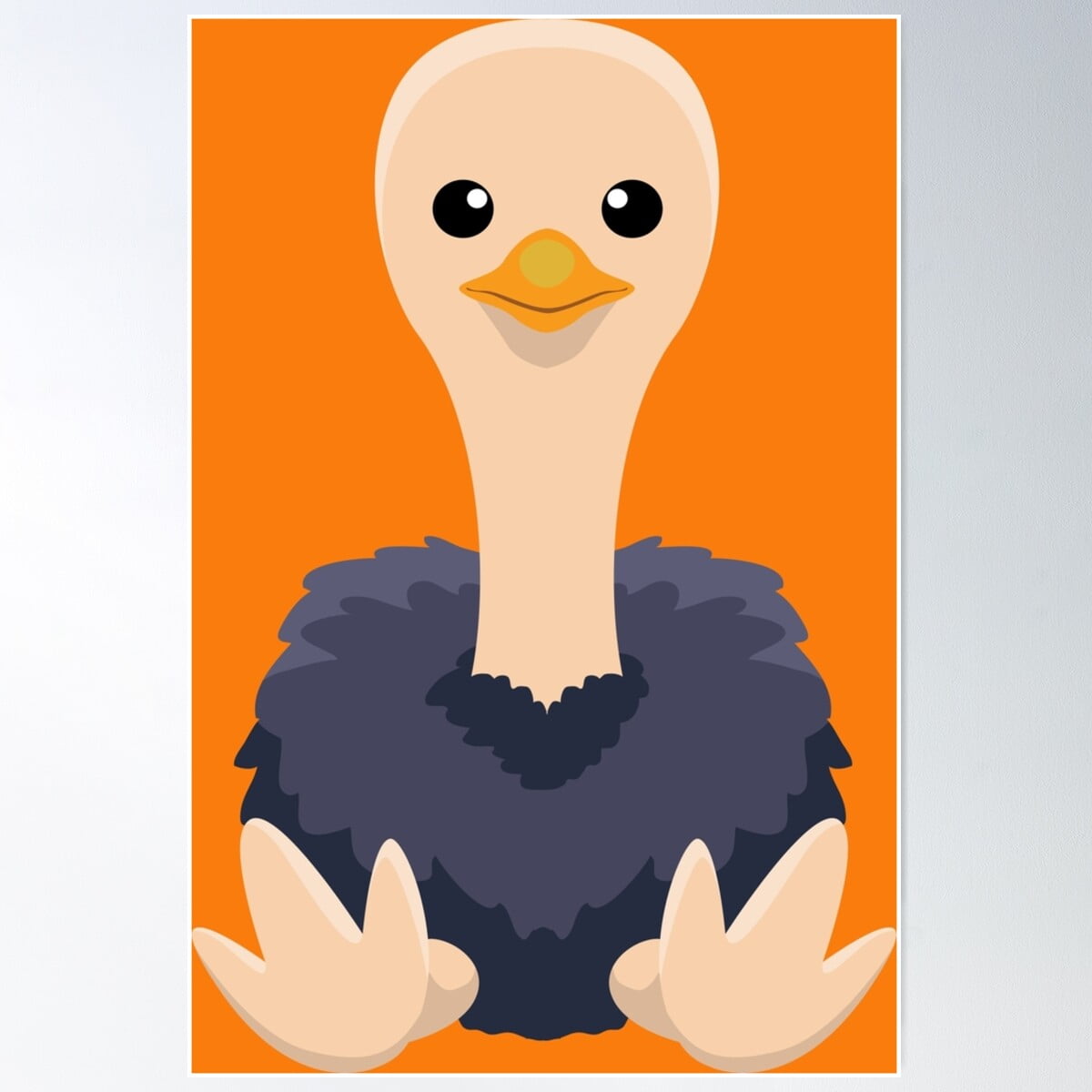 Animal Doll Ostrich Bird Poster Wall Art Bedroom Wall Art - Walmart.com