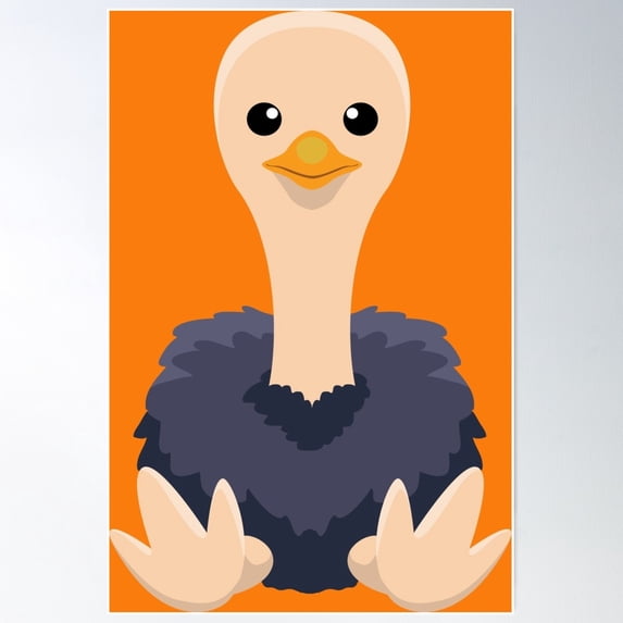 Animal Doll Ostrich Bird Poster Wall Art Bedroom Wall Art - Walmart.com