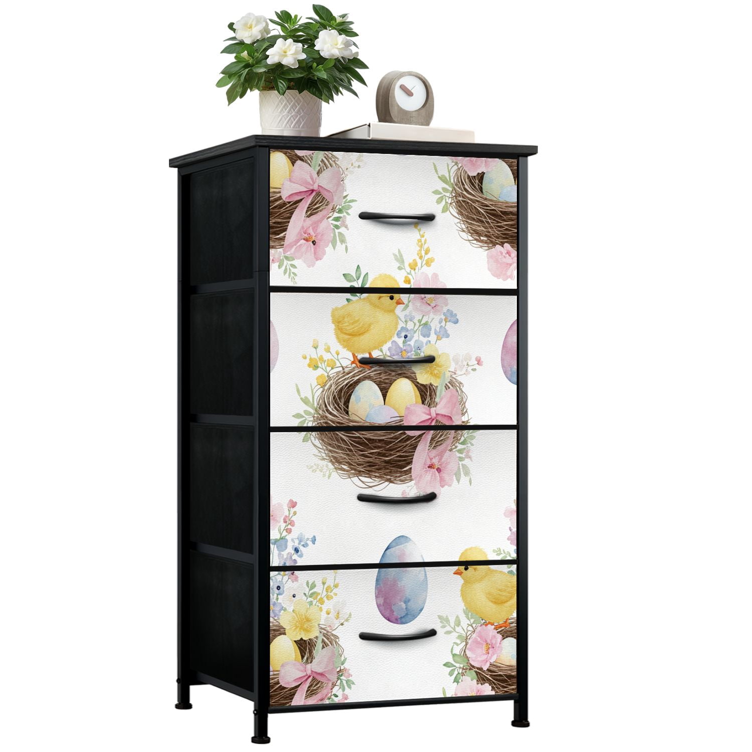 Animal Dresser for Bedroom with 4 Storage Drawers Spring Chickens ...