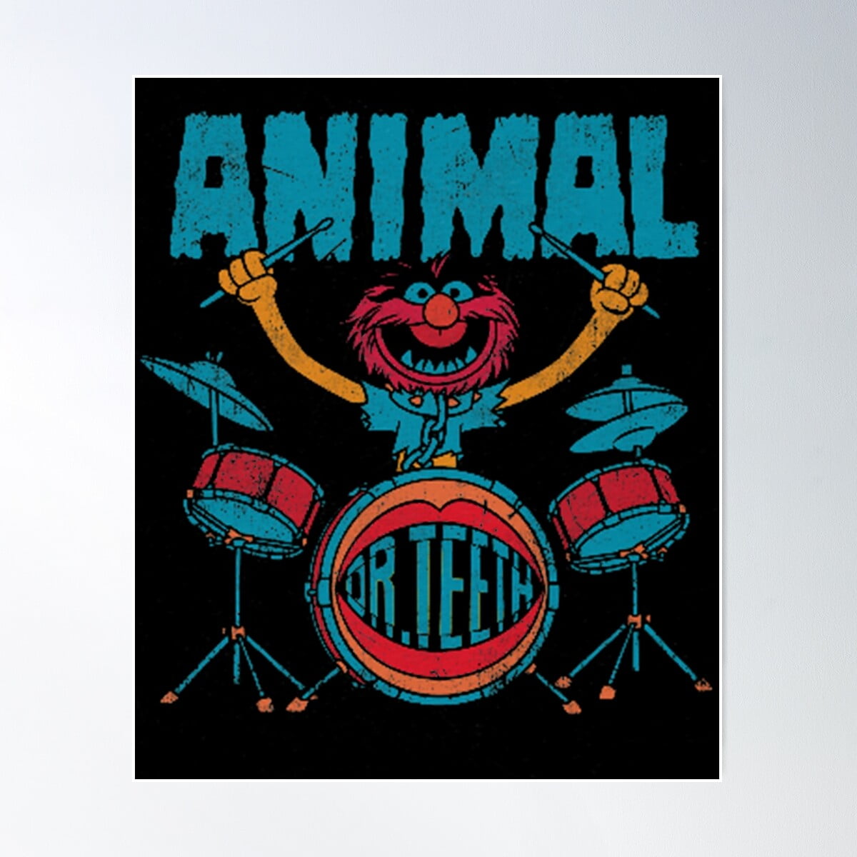 Animal Drummer Muppets Poster Wall Art, Modern Wall Decor For Living ...