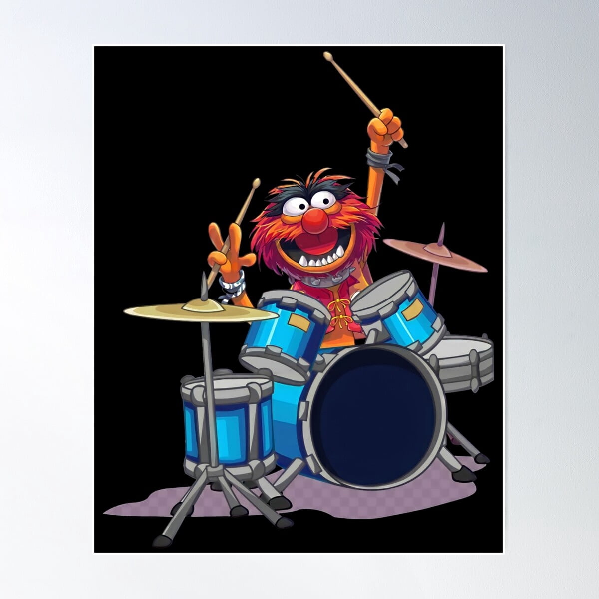 Animal Drummer The Muppets Show Poster Wall Art, Modern Wall Decor For ...