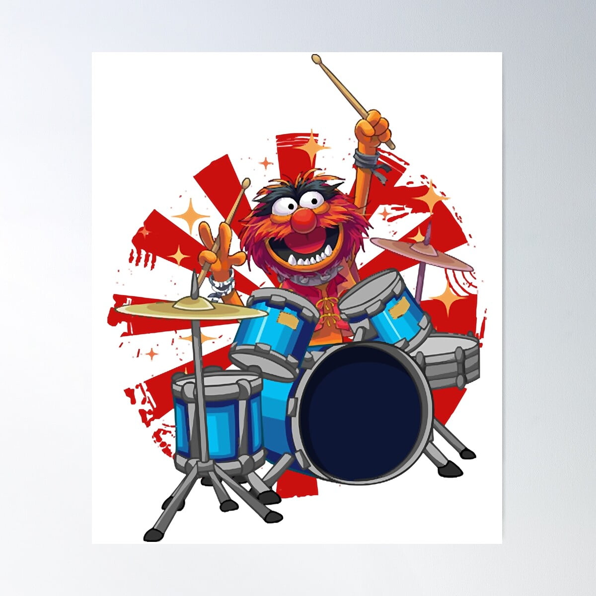 Animal Drummer The Muppets Show Poster Wall Art, Modern Wall Decor For ...
