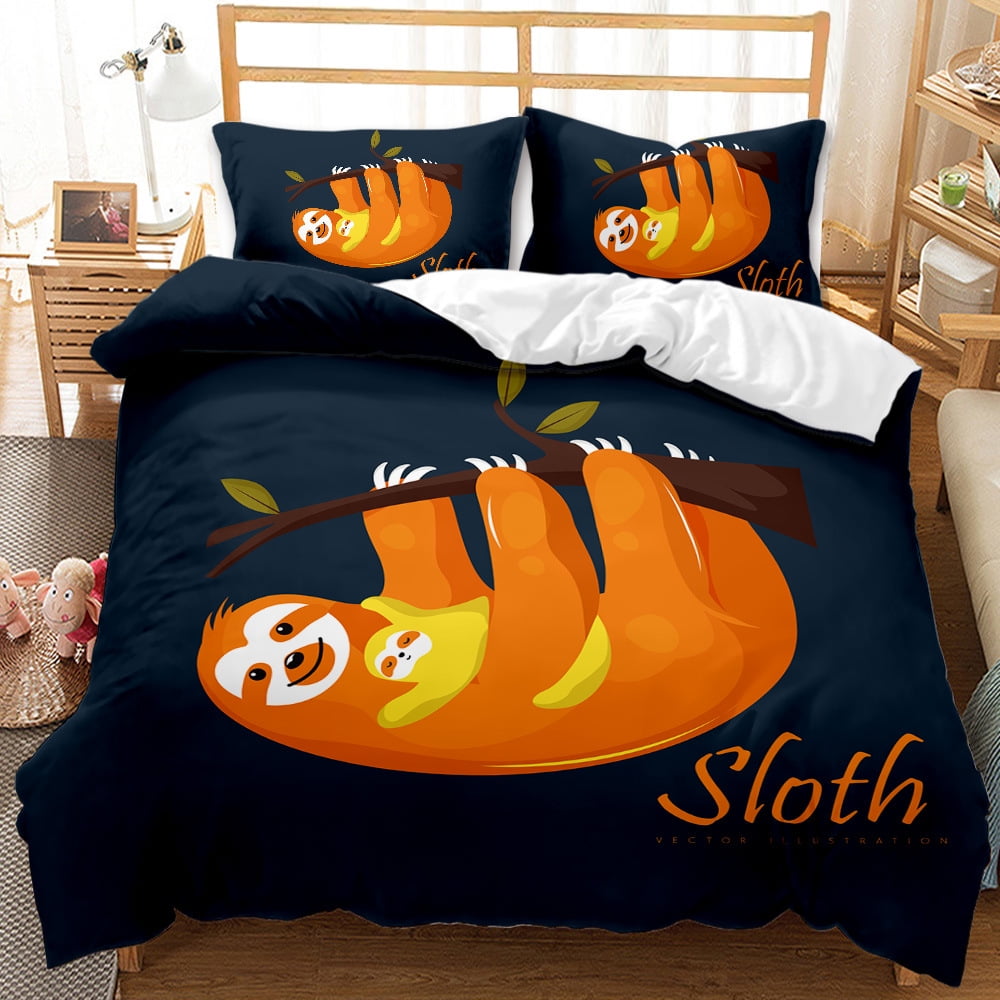 Animal Duvet Cover Set, Lazy Sleepy Bear Tribe of Australian Sloths a ...