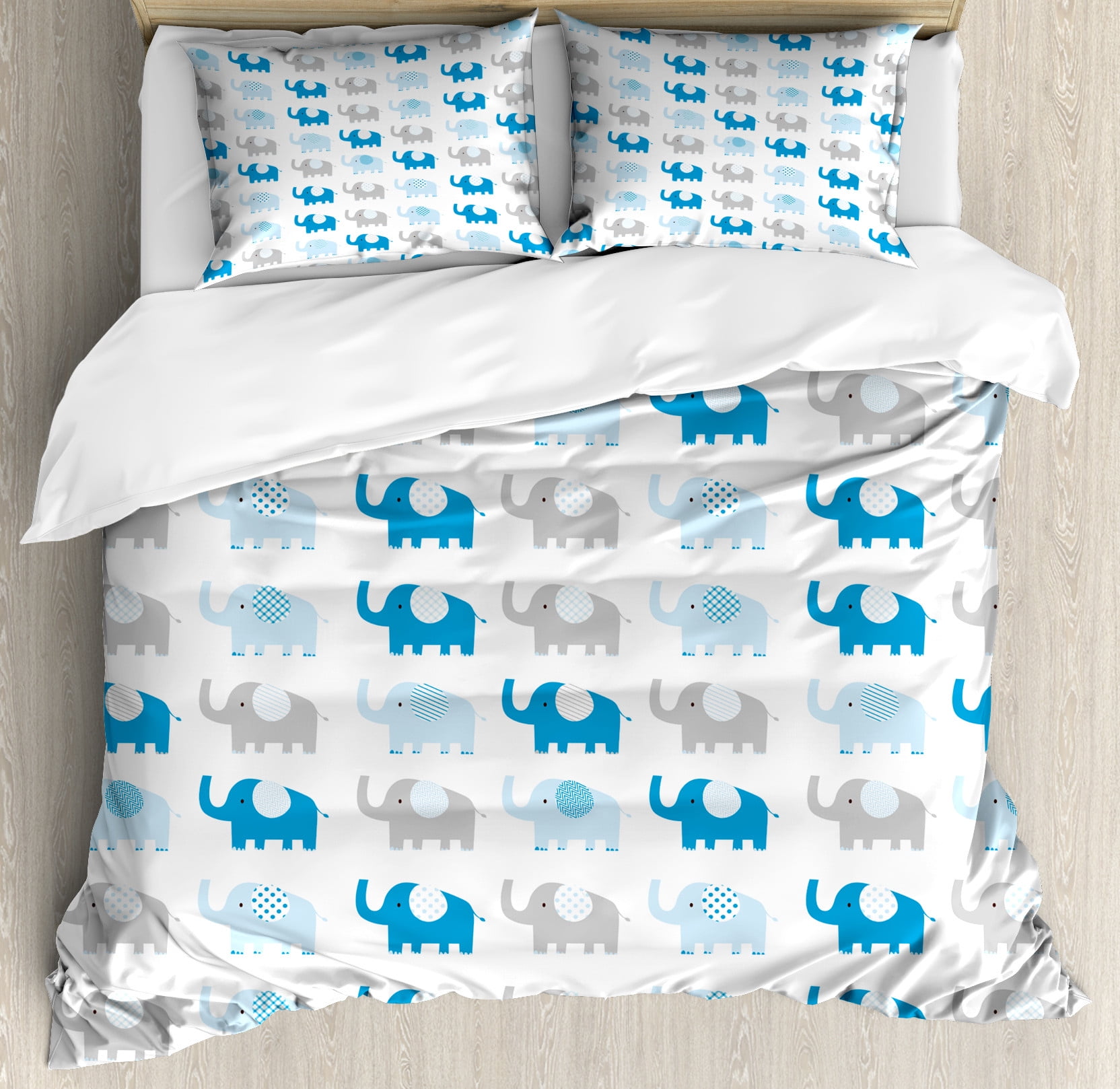 Animal Duvet Cover Set, Multitude Repeating Striped Designed Little ...