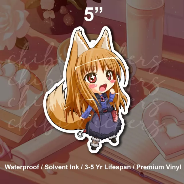 Animal Ears Wolf Chibi Sticker Vinyl Sticker Waterproof Anime Car Decal ...