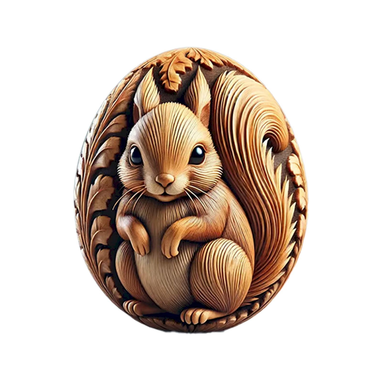 Animal Easter Carving Craft Egg Easter Carved Eggs With Of Owl Squirrel ...