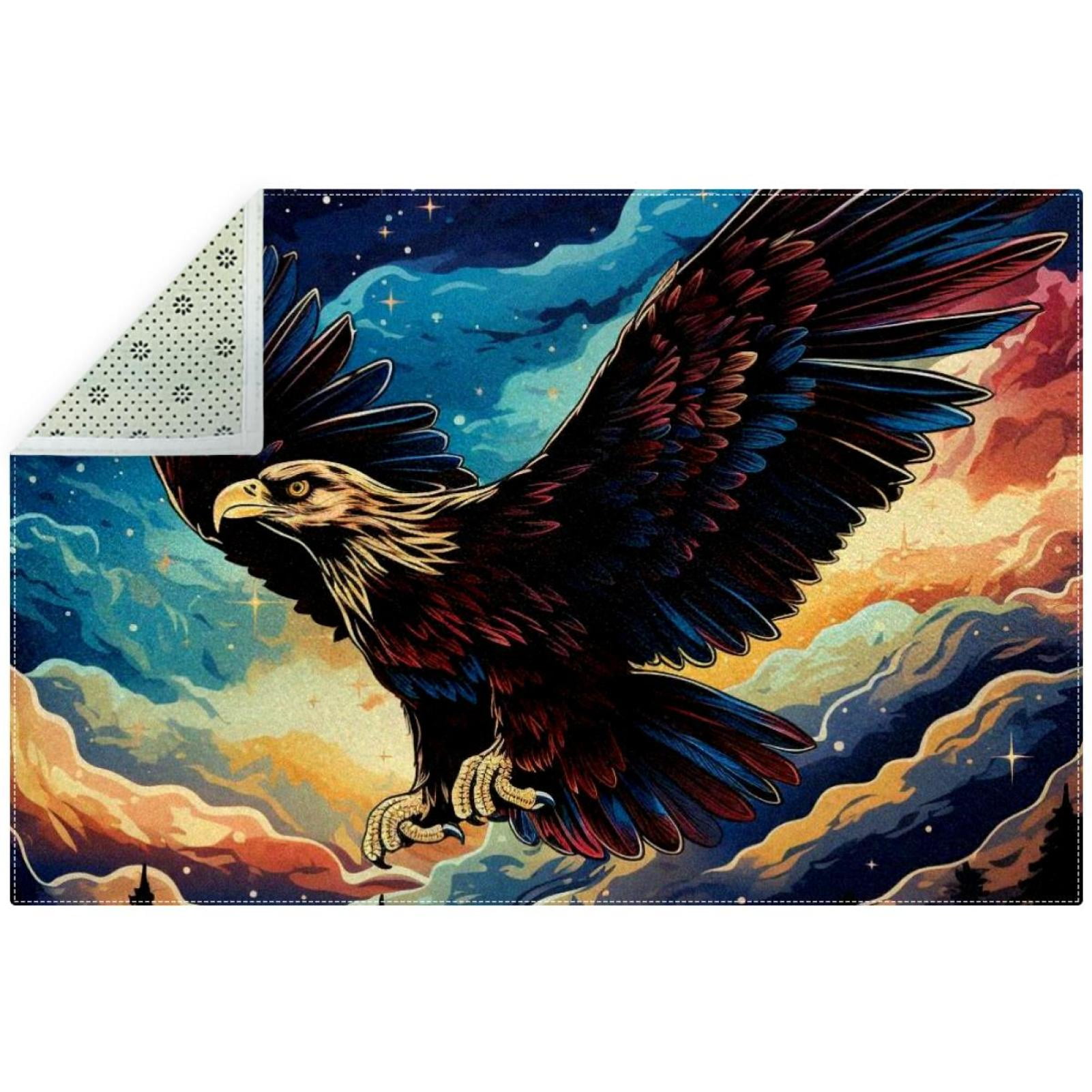 Animal Elegant Polyester Indoor Rug - Soft Floor Mat with Right-Angle ...