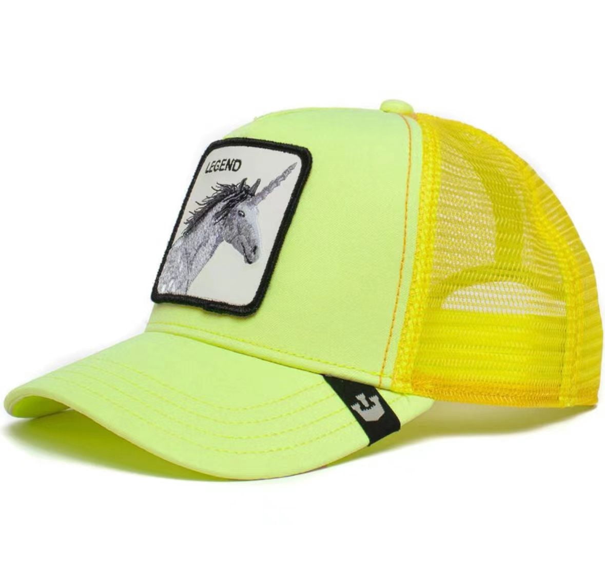 Animal Embroidered Mesh Baseball Cap, Adjustable Trucker Hat, Cotton ...