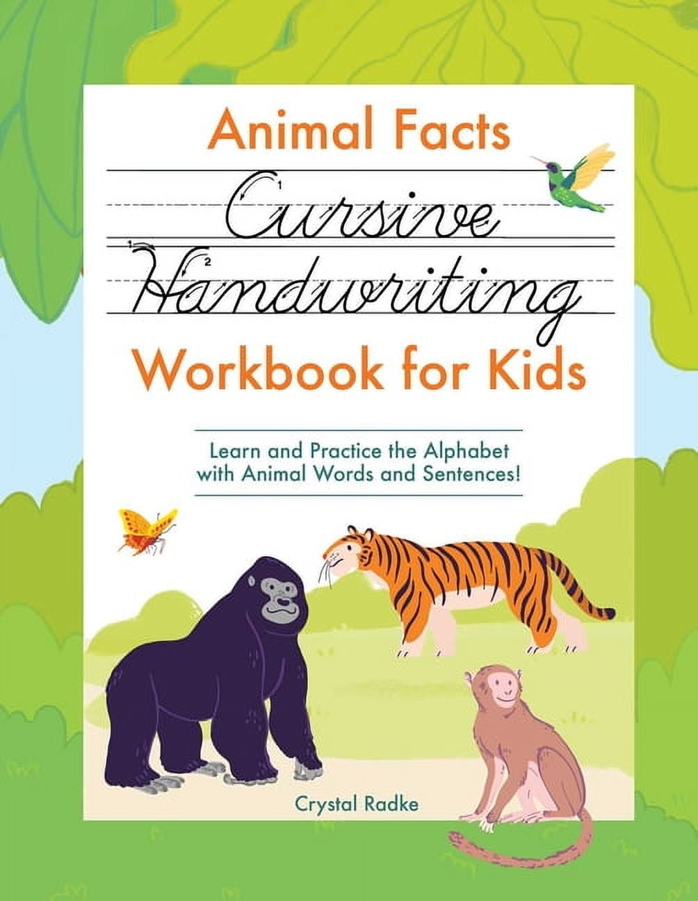Animal Facts Cursive Handwriting Workbook for Kids - Walmart.com