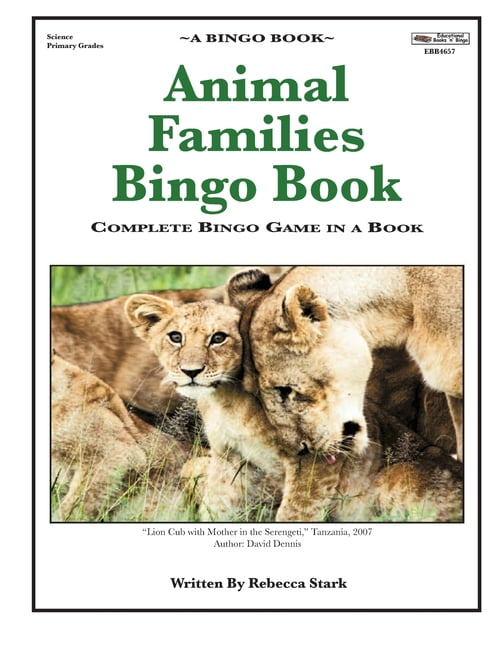 Animal Families Bingo Book: Complete Bingo Game In A Book (Bingo Books ...