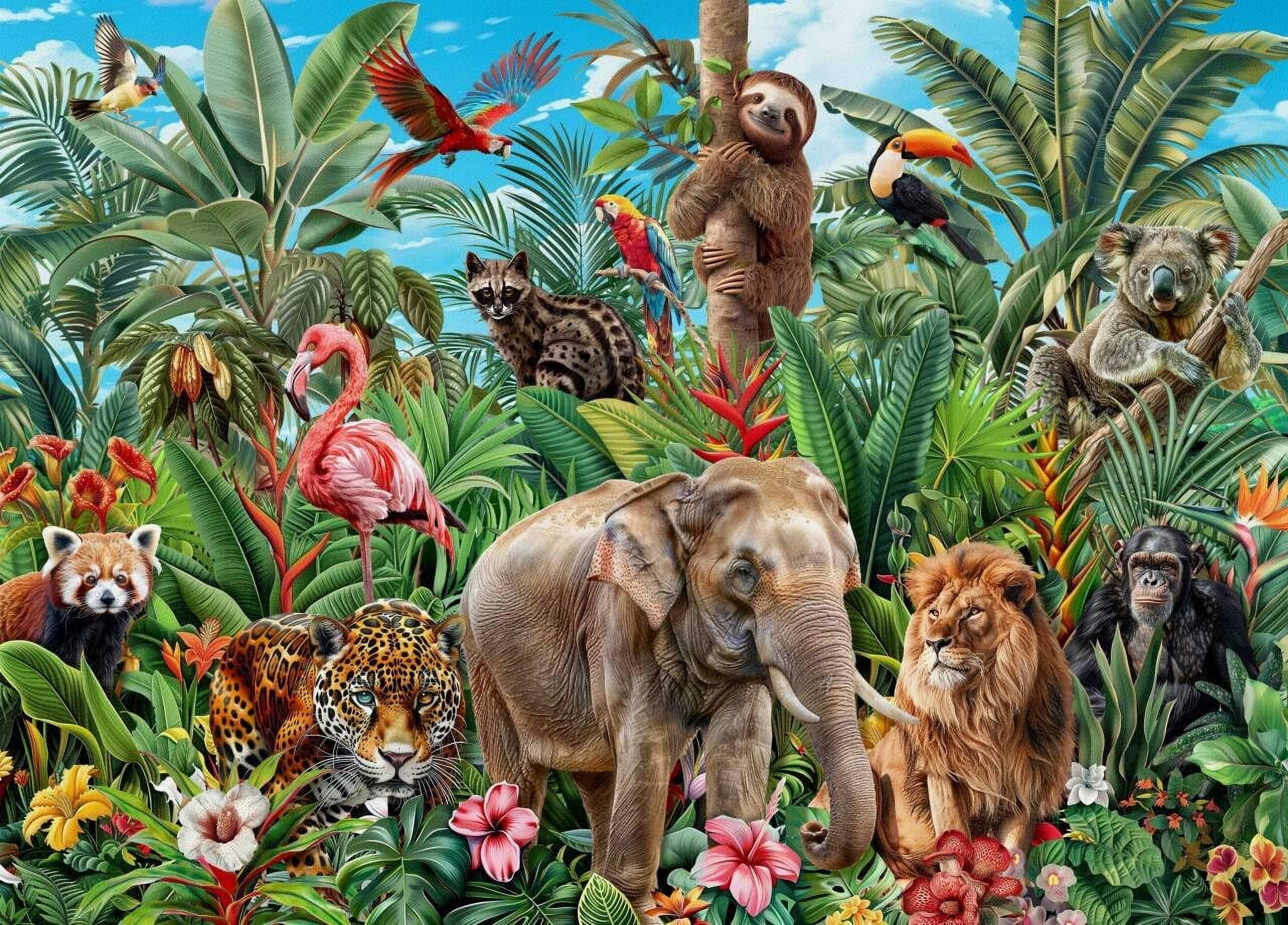 1000-Piece Premium Puzzle for Adults: Animal Family Wildlife Group ...