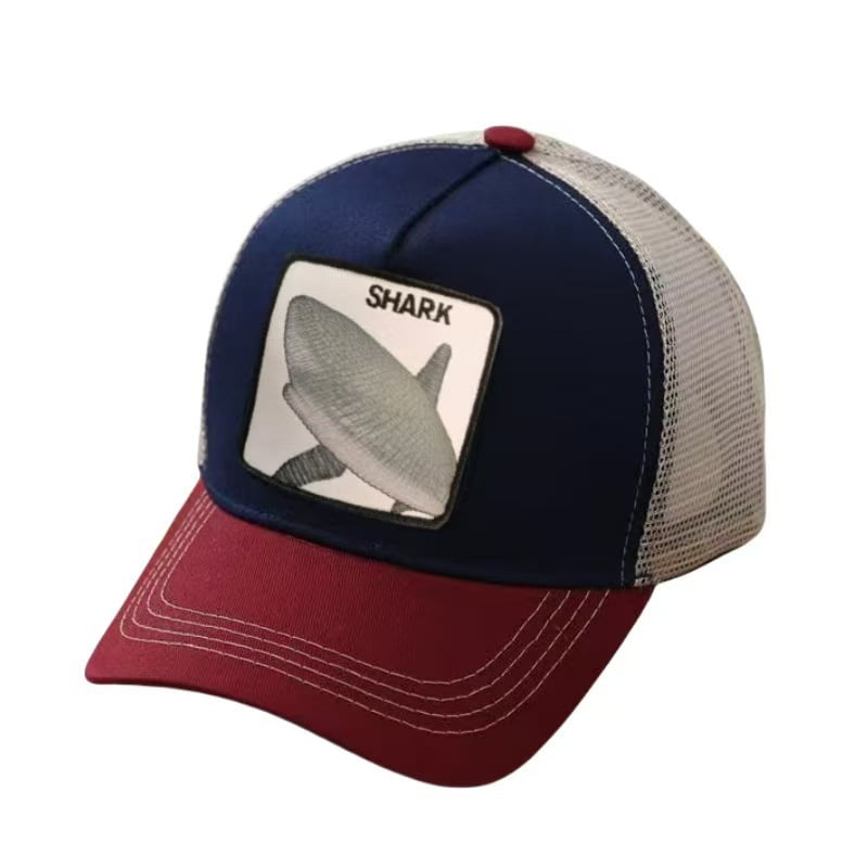 Animal Farm Baseball Cap Sun Protection Mesh Embroidery Trucker Lion ...