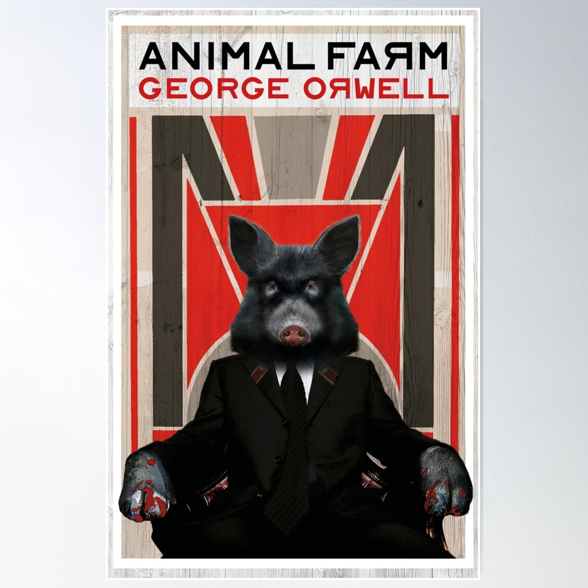 Animal Farm By George Orwell Poster Wall Art, Modern Wall Decor For ...