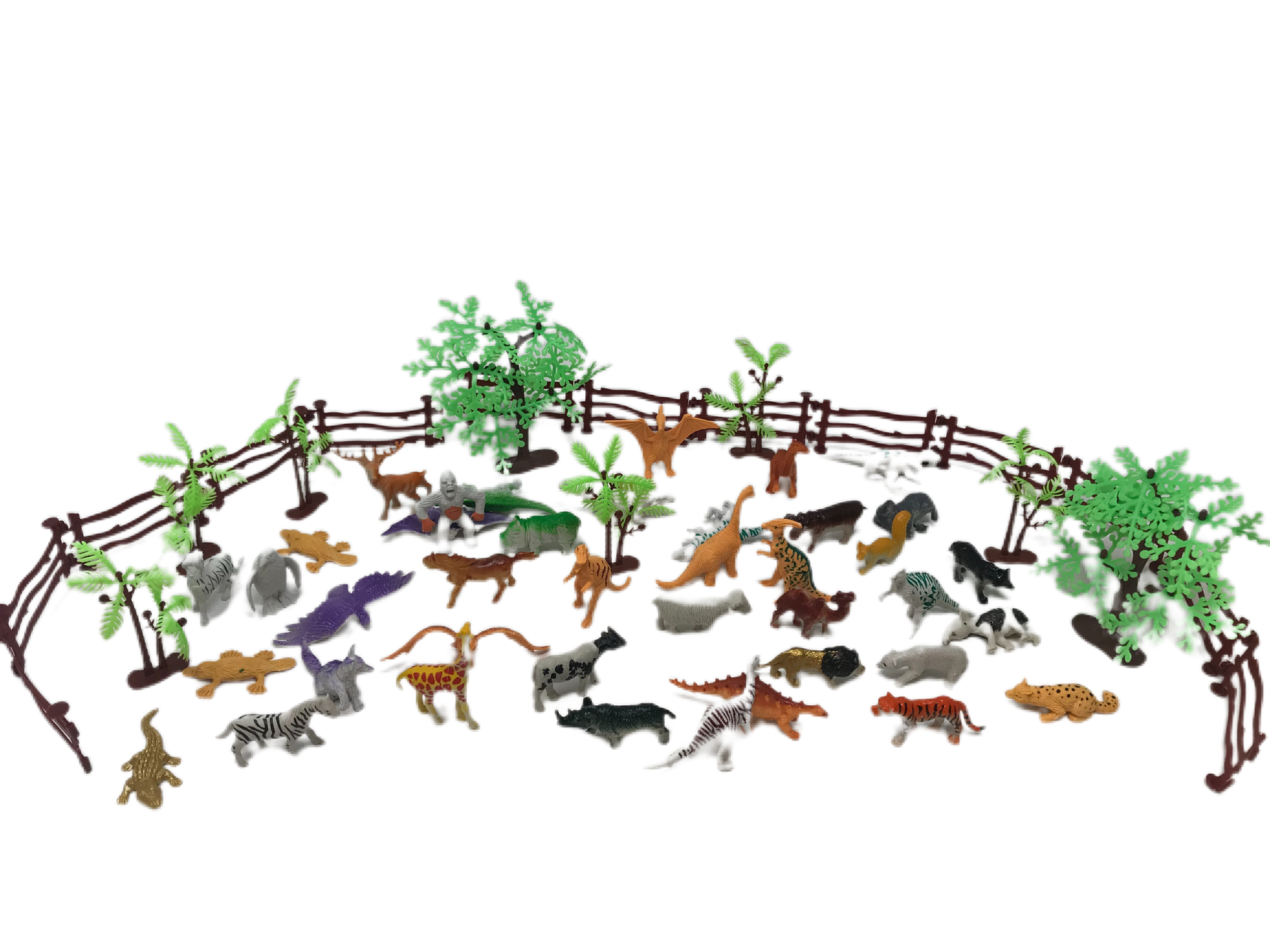 Animal Figure,60 Piece Mini Jungle Animals Toys Set, Realistic Wild ...