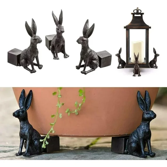 Animal Figures Plant Stand - 3pcs Pack Resin Pot Feet for Outdoor ...