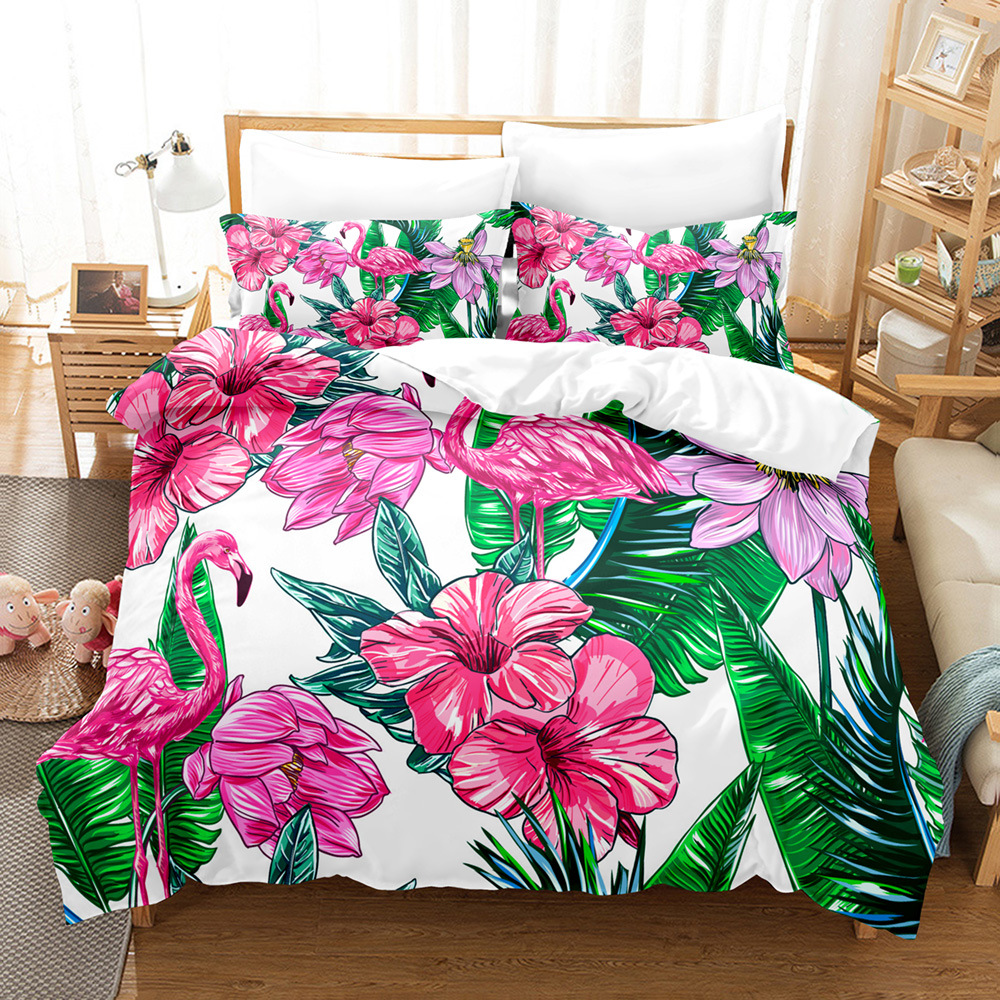 Animal Flamingo Bedding Set Flamingo Duvet Cover Flamingo Quilt Cover ...