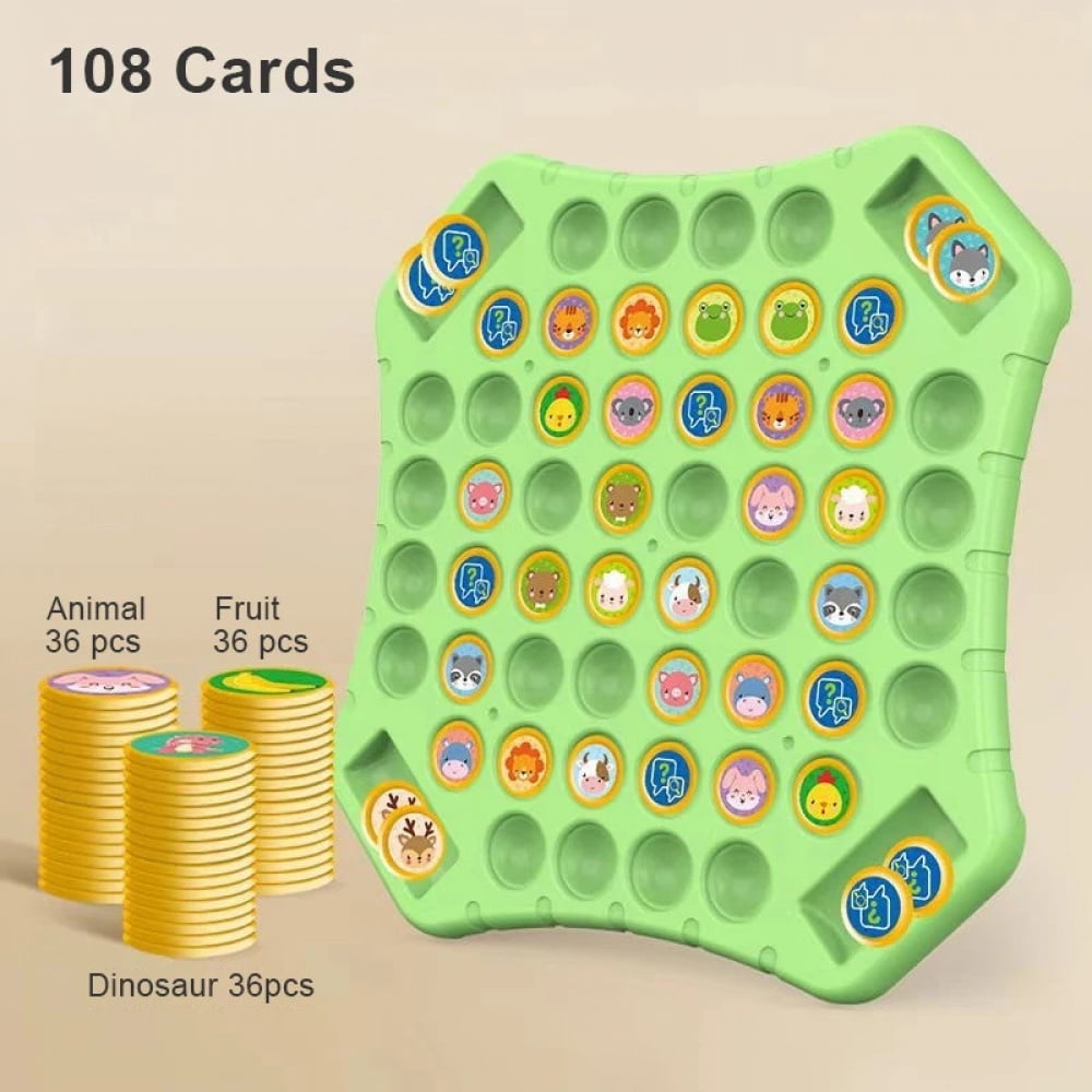 Animal Flip Chess Board Games 108 Cards Classic Strategy Game Thinking ...