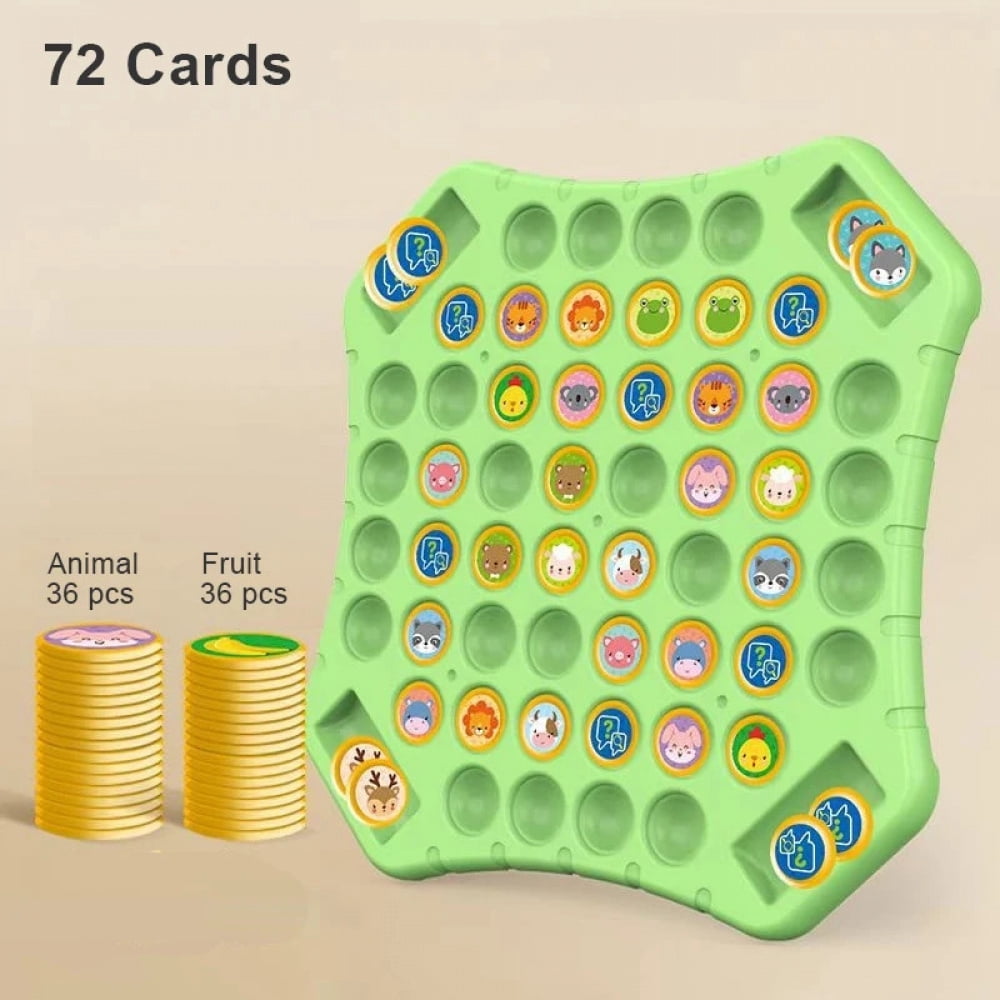 Animal Flip Chess Board Games 108 Cards Classic Strategy Game Thinking ...