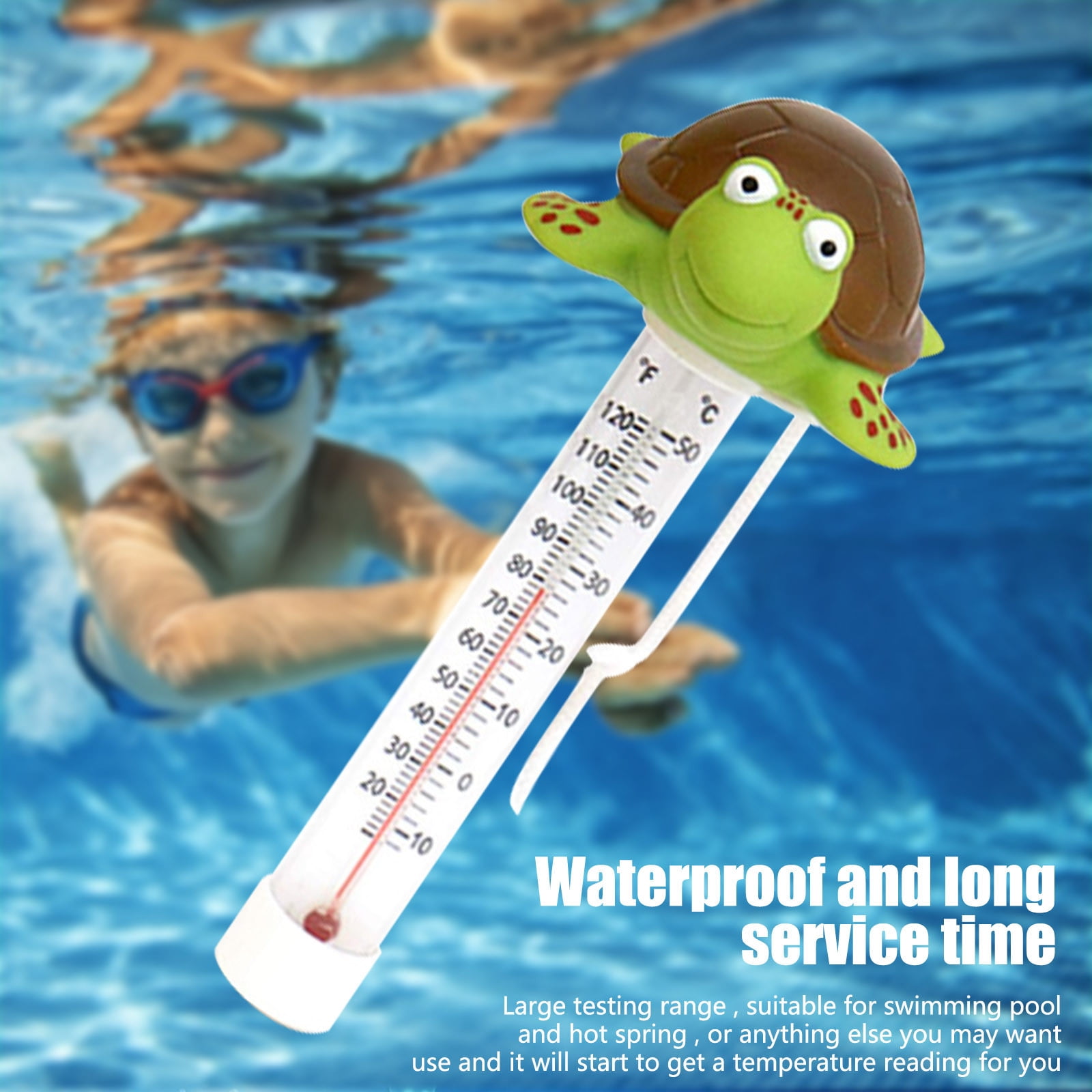 Animal Floating Pool Thermometer,LED Colored Solar Pool Thermometer ...