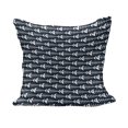 Animal Fluffy Throw Pillow Cushion Cover, Fish Bone Skeleton Pattern ...