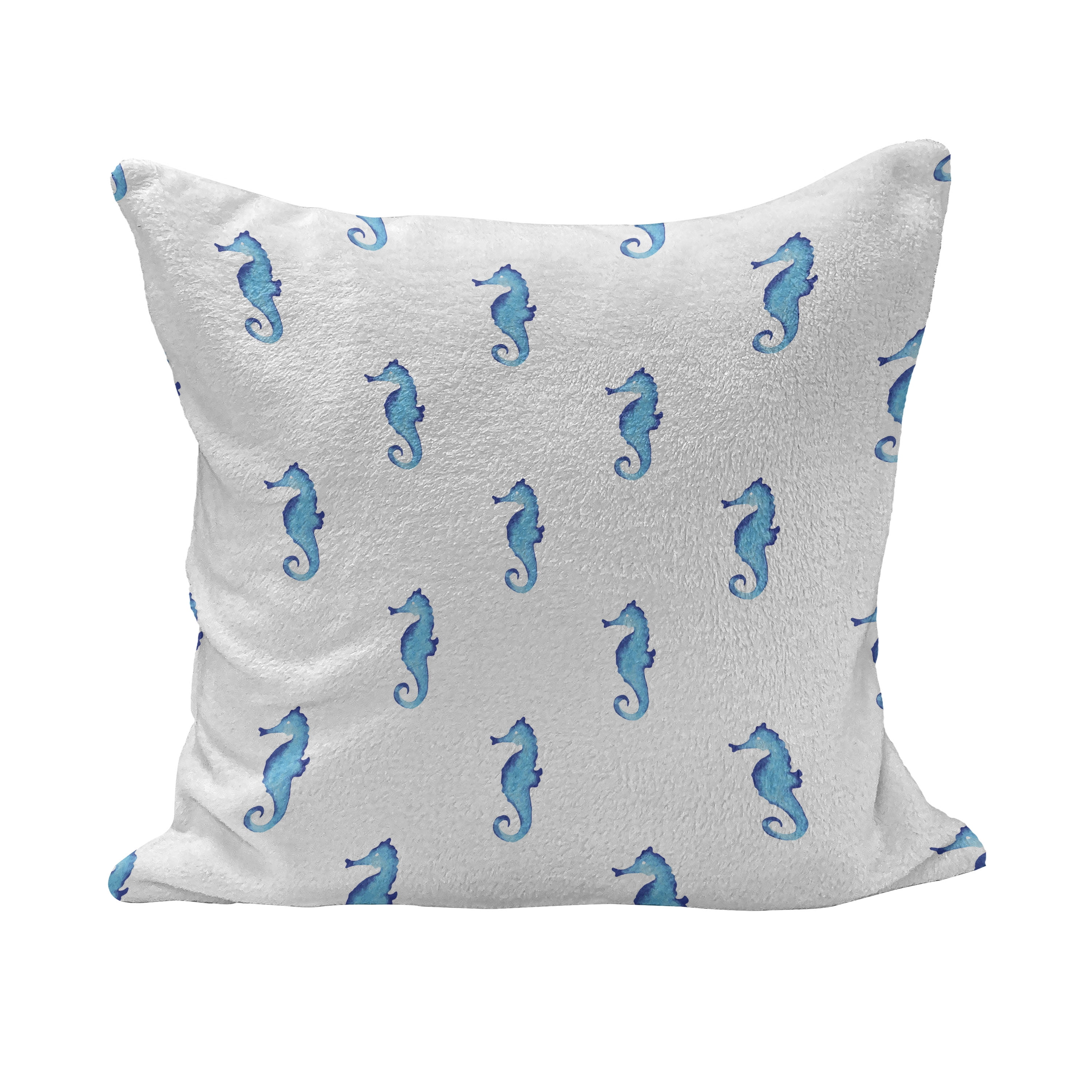 Animal Fluffy Throw Pillow Cushion Cover, Unusual Equine Shaped Fish ...