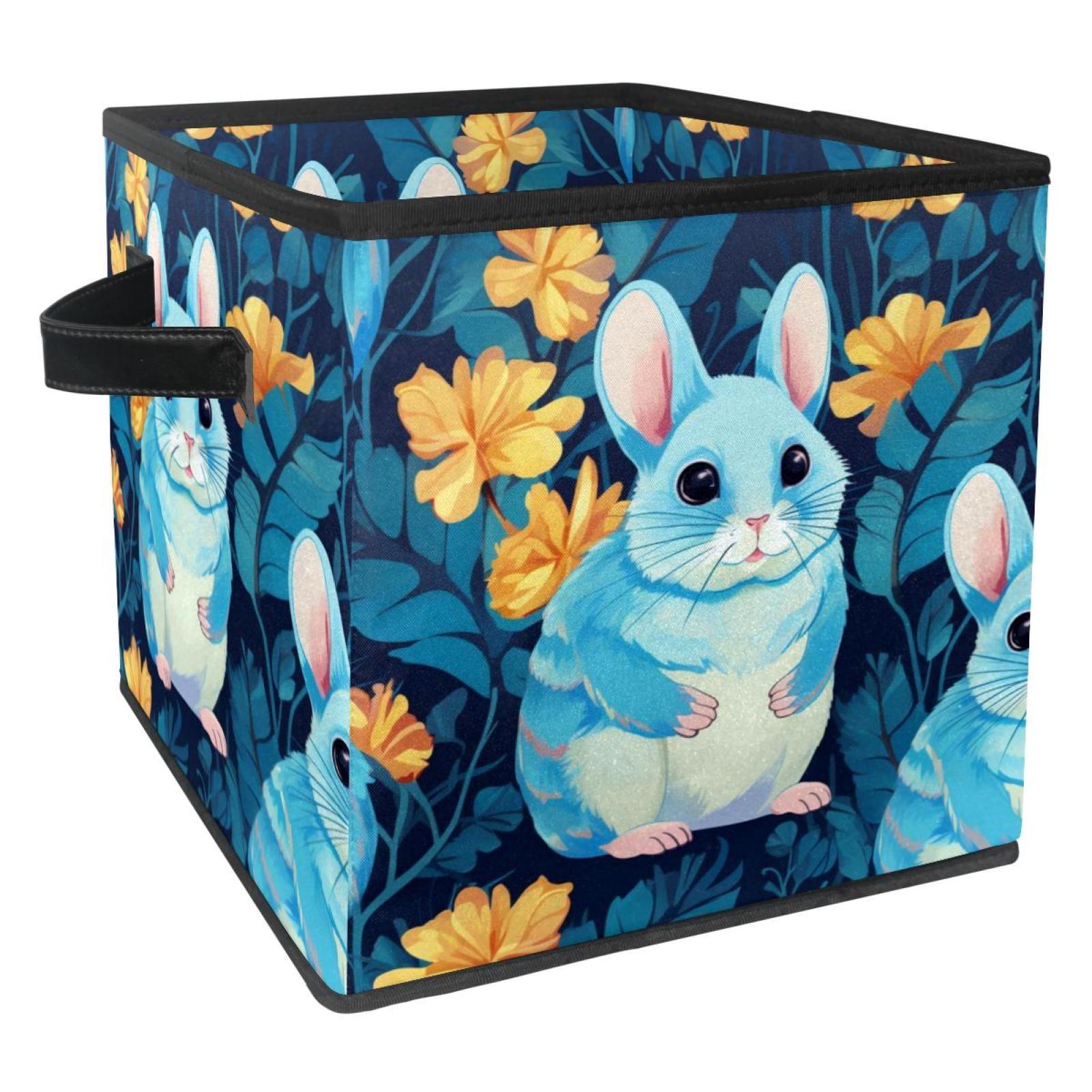 Animal Foldable Toy Box with Handle Storage Bin, 10.8"x10.5"x10.6 ...