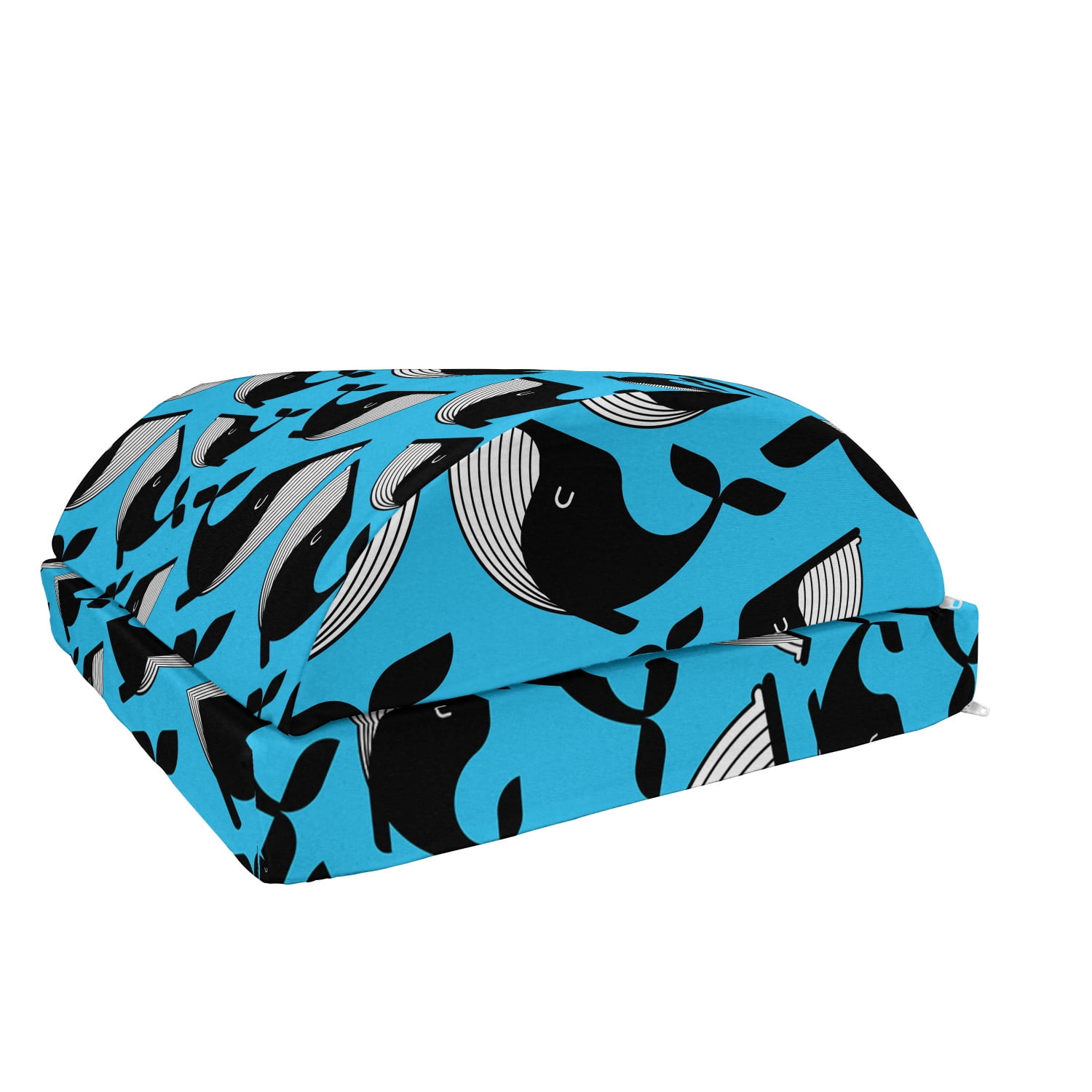 Animal Foot Rest, Cartoon Illustration of Whales Underwater Creature ...