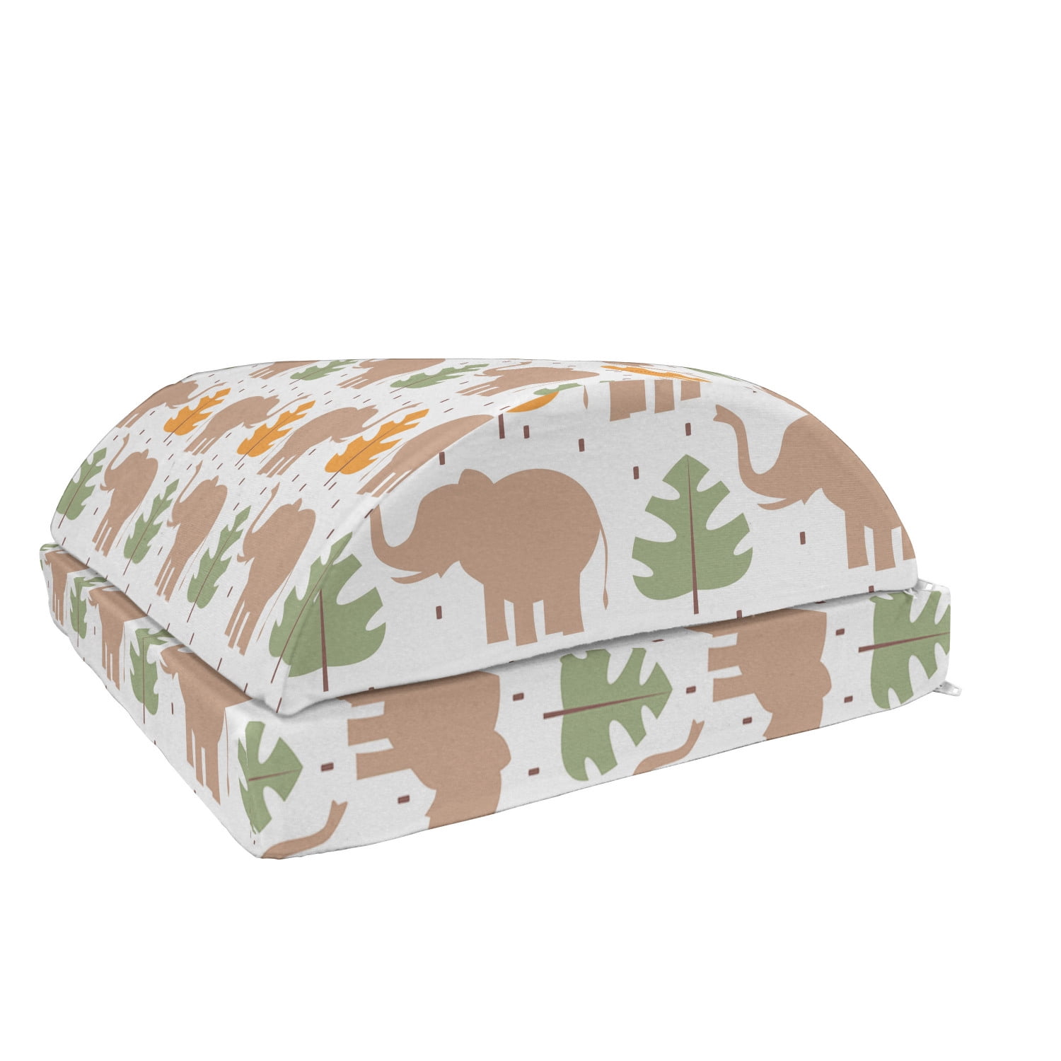 Animal Foot Rest, Tropical Mammals and Monstera Leaves Exotic Jungle ...