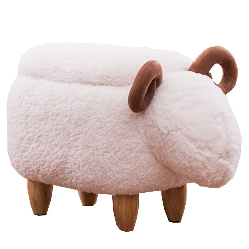 Animal Foot Stool 14" Footrest Ottoman With Storage, Foot Stool With ...
