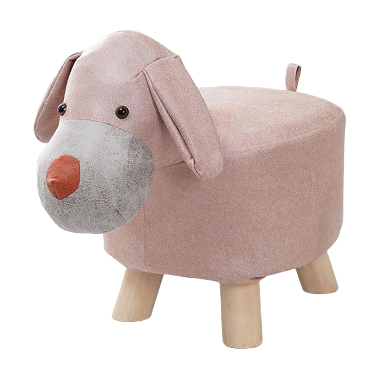 Animal Footstool Footrest Ottoman Cute Cartoon Portable Wood Shoes ...