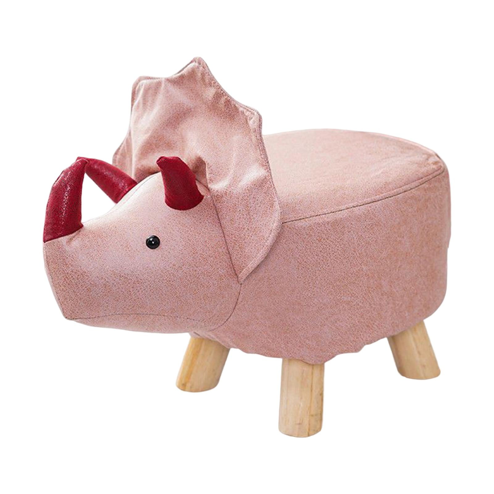 Animal Footstool Footrest Ottoman Cute Cartoon Wood Sofa Tea Stool ...