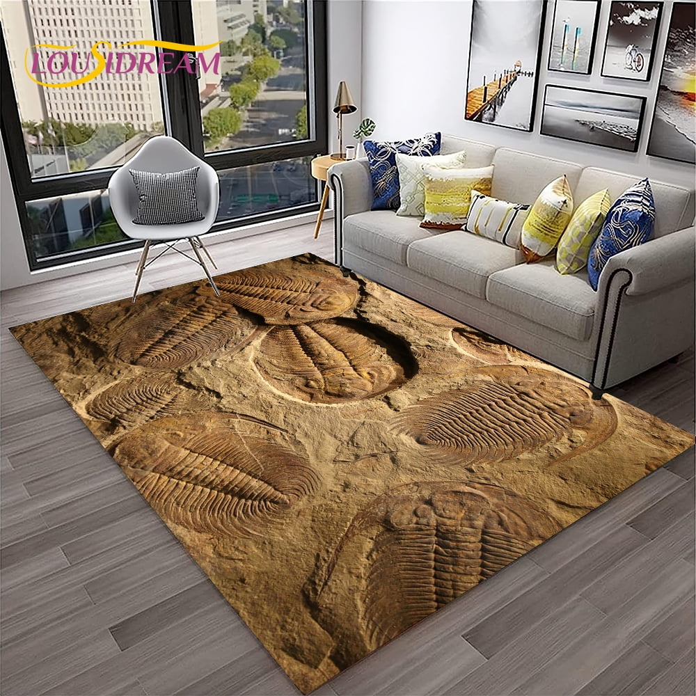 Animal Fossil Dinosaur 3D Series Carpet HD Rug for Home Living Room ...