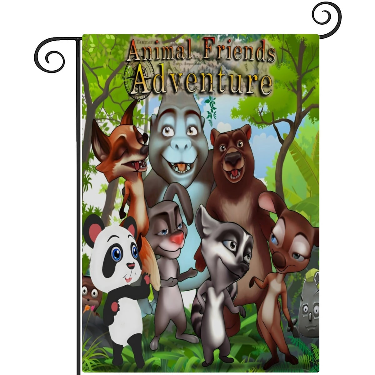 Animal Friends-themed Garden Flag. Perfect gift for fans, friends, and ...