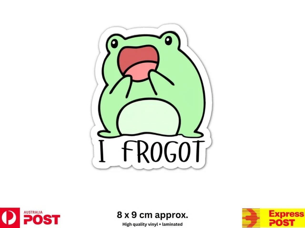 Animal Frog Humour Laptop I Forgot Sticker Phone Decal Water Bottle ...